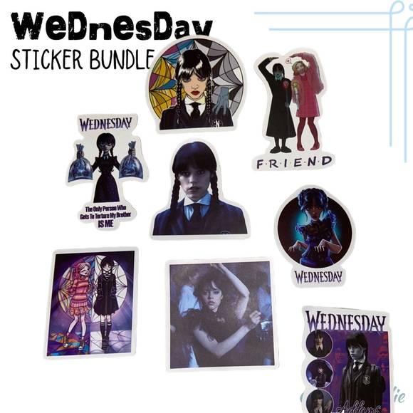Other | 315 Wednesday 8 Piece Sticker Set | Poshmark